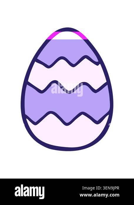 power up animation of cartoon painted easter egg Stock Video Footage ...
