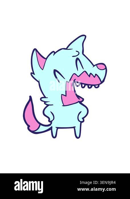 bobbing motion animation of a laughing fox cartoon Stock Video Footage ...