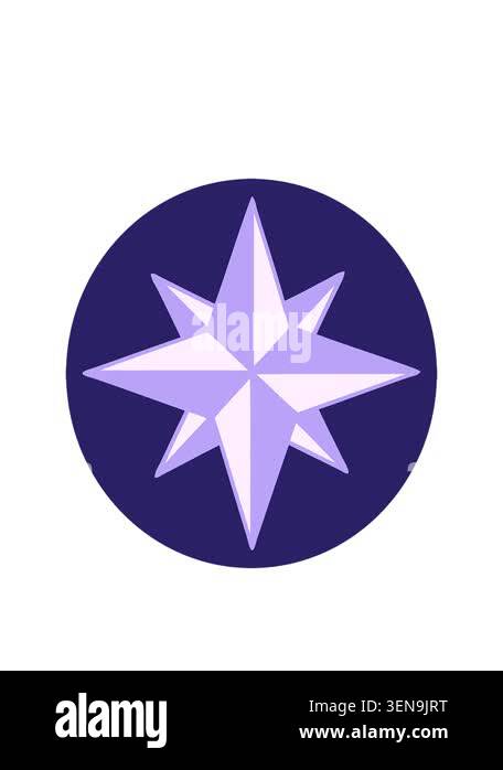 stretching up animation of an iconic tattoo style image of a star ...
