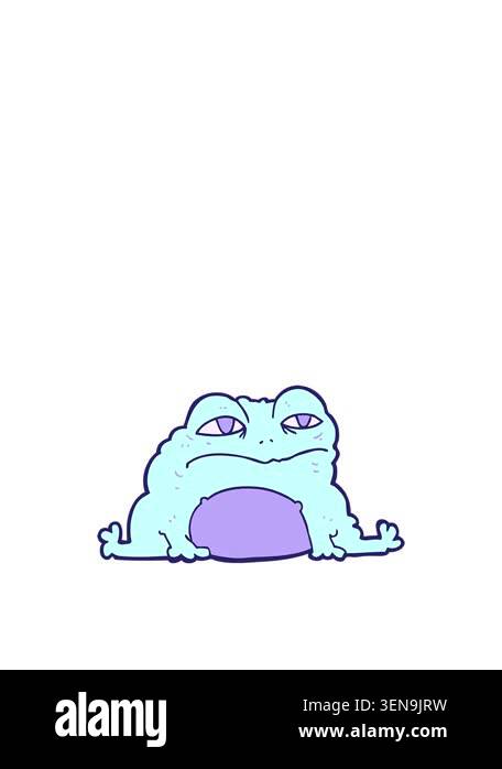 rise and float animation of toad drawing Stock Video Footage - Alamy