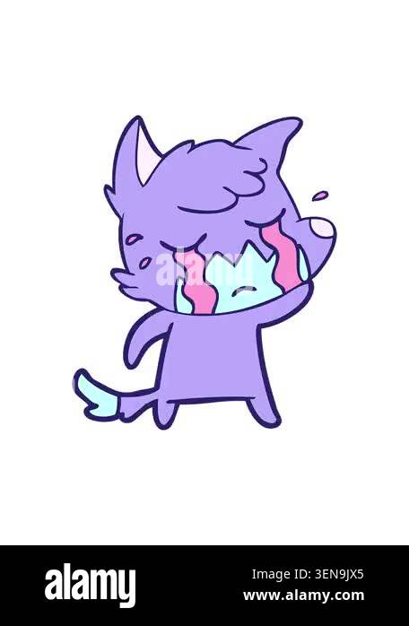 shivering motion animation of sad fox cartoon character Stock Video ...