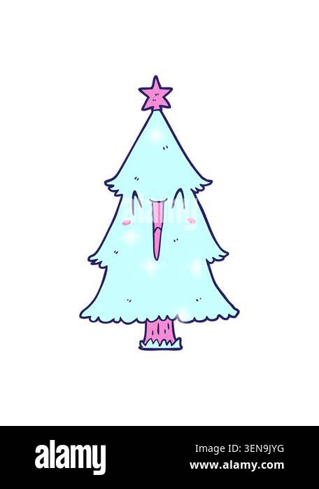 glitter effect animation of drawing of a christmas tree Stock Video ...