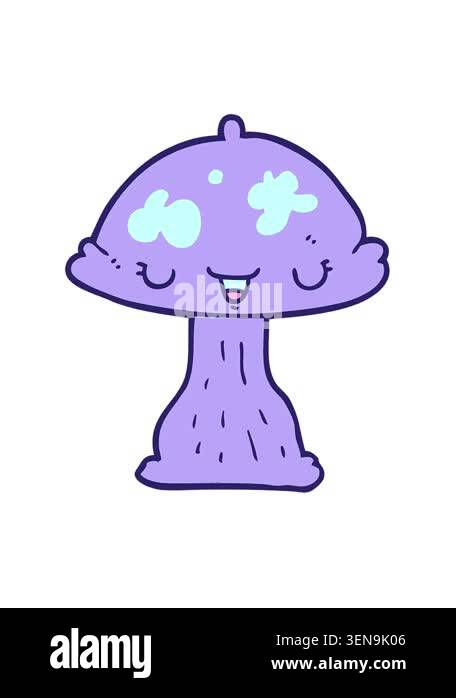 jiggle motion animation of a cartoon toadstool design Stock Video ...