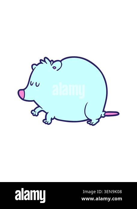 popping motion animation of a cartoon shrew Stock Video Footage - Alamy