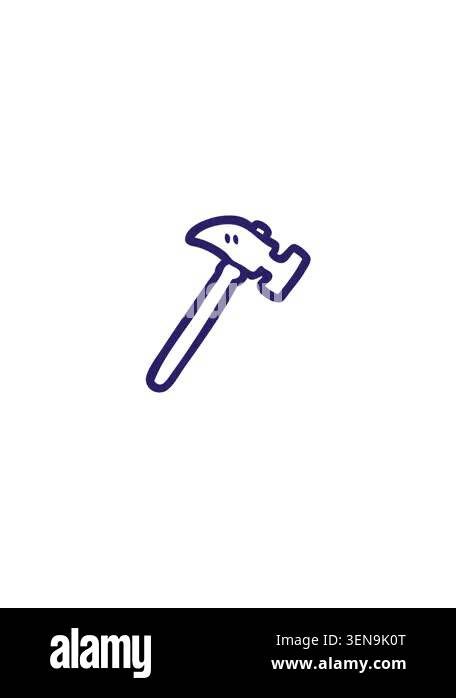 flashy sales animation of cartoon hammer icon Stock Video Footage - Alamy