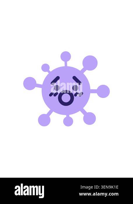 splitting effect animation of shocked virus design Stock Video Footage ...