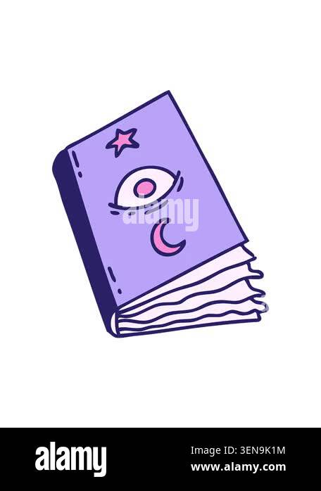 spinning motion animation of spooky spellbook with eyeball Stock Video ...