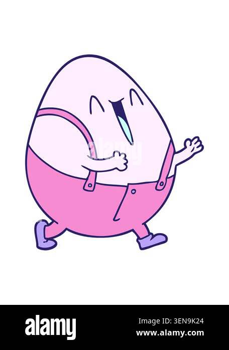 bobbing motion animation of humpty dumpty cartoon egg man Stock Video ...