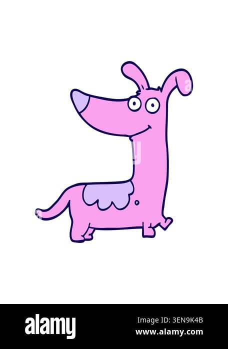neon light effect animation of dog doodle Stock Video Footage - Alamy