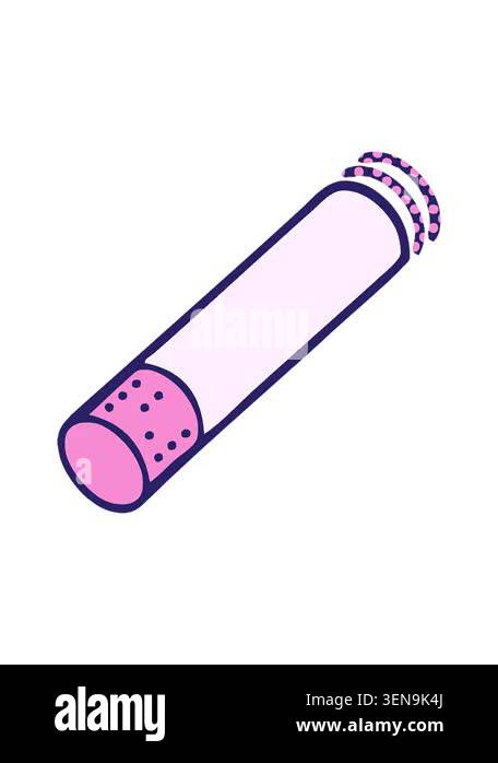 spinning motion animation of comic book style cartoon of a cigarette ...