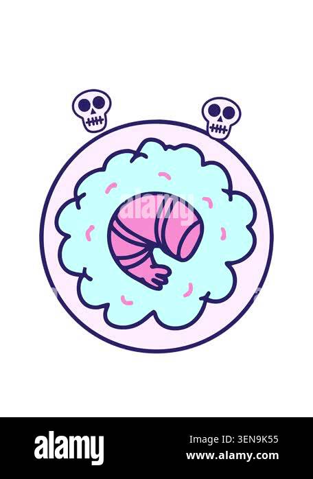 spinning skulls animation of a warming bowl of brazilian vatapa drawing ...