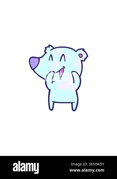 flashy sales animation of a laughing bear cartoon Stock Video Footage ...
