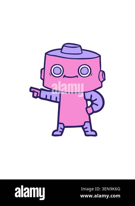 radioactive glowing animation of cartoon cyborg design Stock Video ...