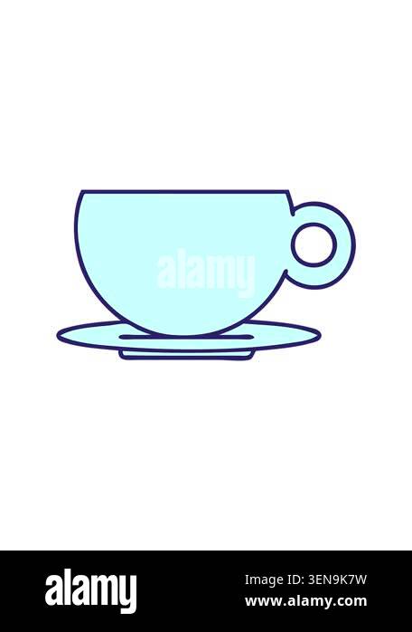 attention grabbing animation of cartoon of a coffee or tea cup Stock ...