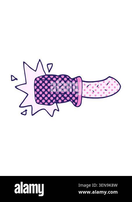 shaking motion animation of cartoon doodle punch Stock Video Footage ...