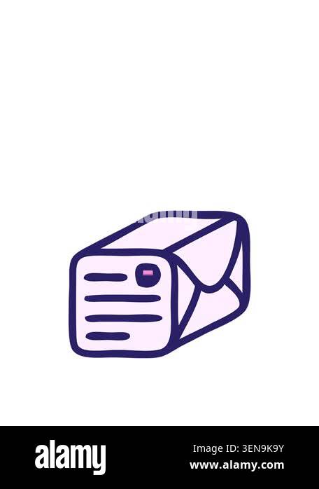 jumping motion animation of gradient shaded cartoon of a paper parcel ...