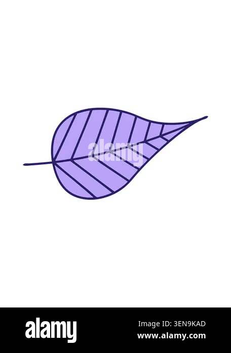 pixelize effect animation of flat color retro cartoon of a green leaf ...