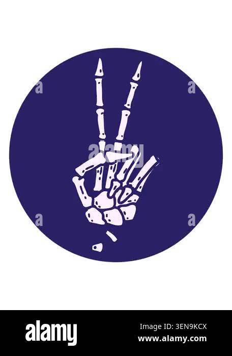 shivering motion animation of iconic tattoo style image of a skeleton ...