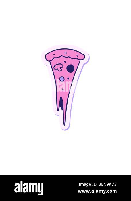 attention grabbing animation of hand drawn sticker cartoon doodle of a ...