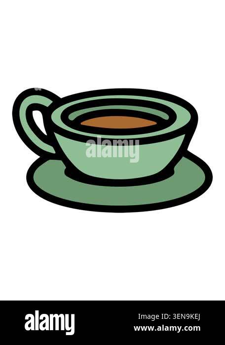 power up animation of traditional brazilian cup of coffee Stock Video ...