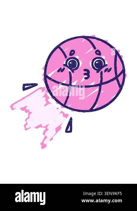 shaking motion animation of Basketball Chalk illustration Stock Video ...