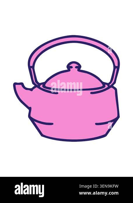 bobbing motion animation of a teapot of japanese tea cartoon Stock ...