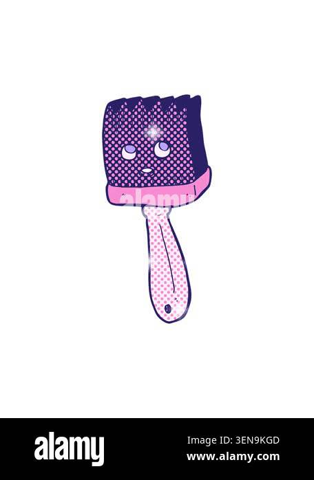 glitter effect animation of cartoon brush element Stock Video Footage ...