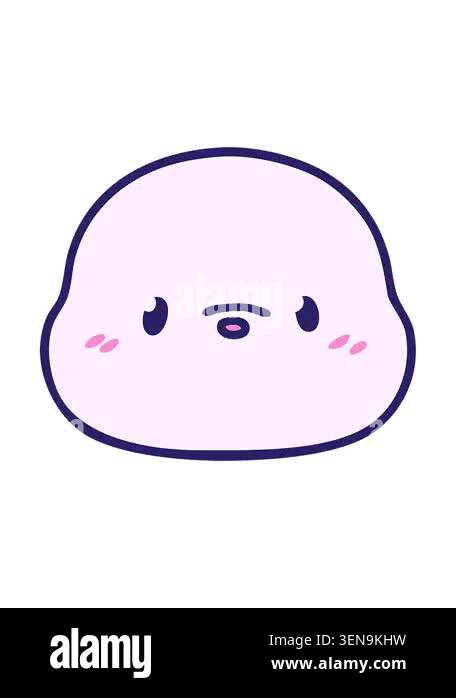 pixelize effect animation of cute cartoon of a little seal face Stock ...