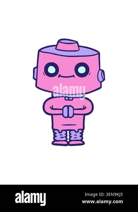 shivering motion animation of cartoon robot design Stock Video Footage ...