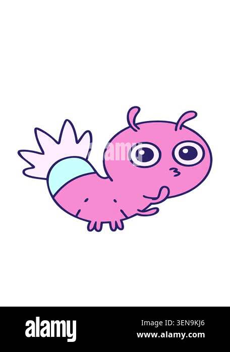 bobbing motion animation of cartoon of cute glow bug Stock Video ...
