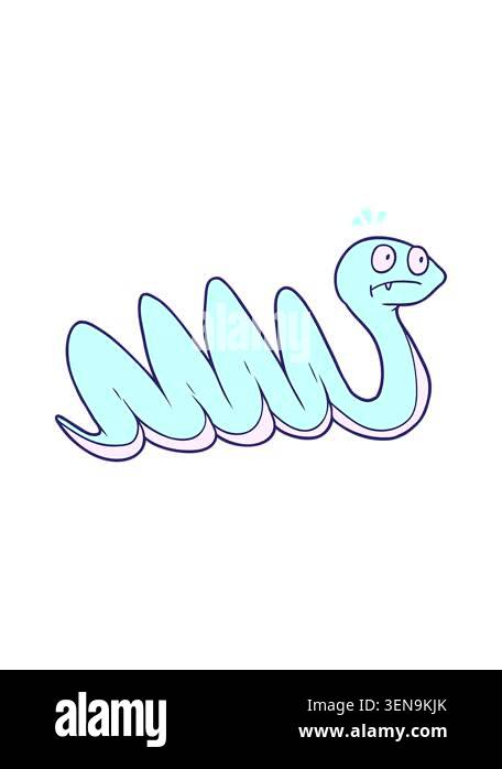 shine light effect animation of cartoon snake Stock Video Footage - Alamy