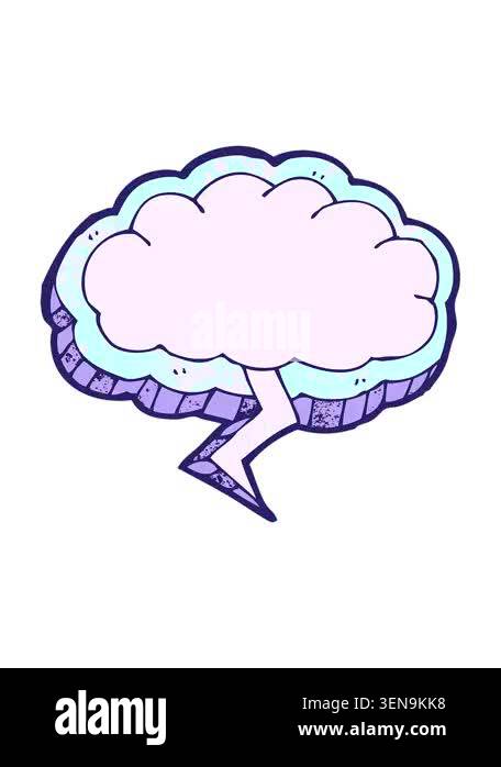 pixelize effect animation of thundercloud symbol Stock Video Footage ...