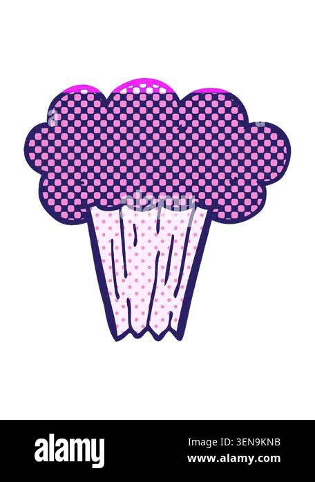 power up animation of cartoon doodle of a carrot cake Stock Video ...