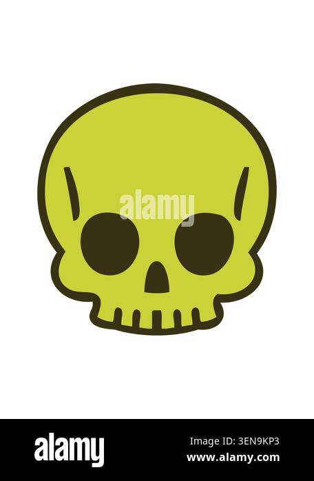 changing color animation of cartoon human skull Stock Video Footage - Alamy