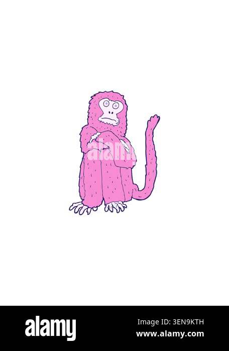 flashy sales animation of cartoon monkey cartoon Stock Video Footage ...