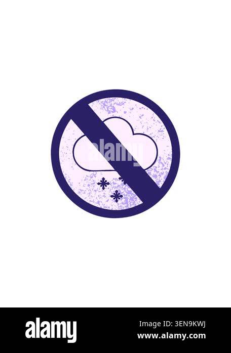 starburst effect animation of retro style cartoon of a no snow allowed ...
