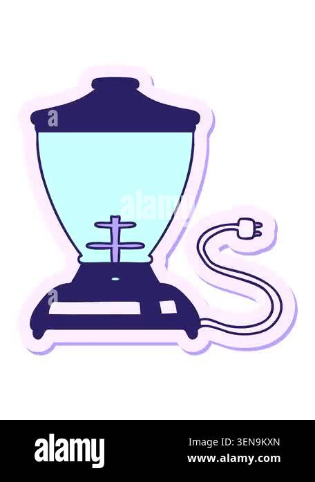 shivering motion animation of hand drawn sticker cartoon doodle of a ...
