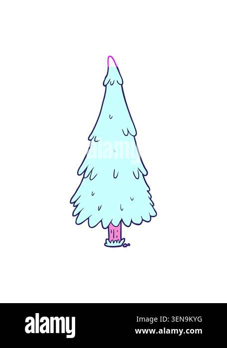 power up animation of cartoon christmas tree Stock Video Footage - Alamy