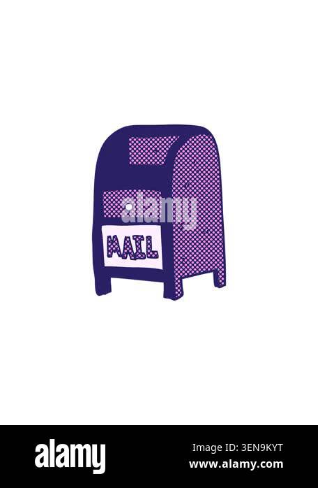 flashy sales animation of freehand drawn cartoon mail box Stock Video ...