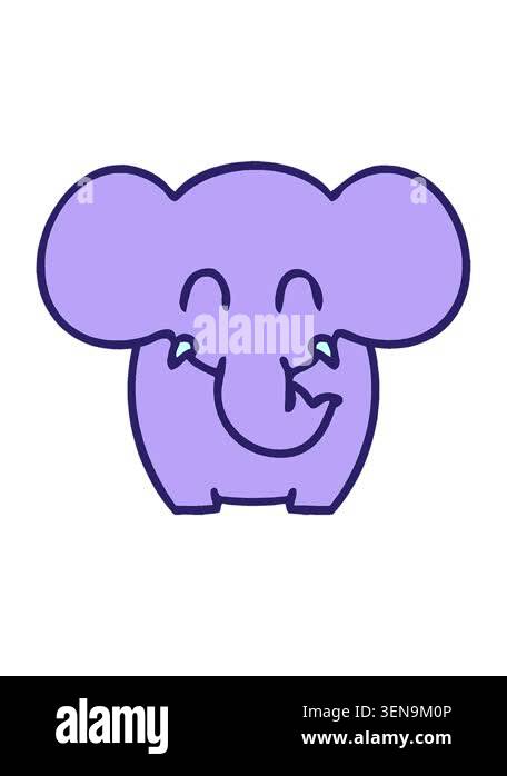 shaking motion animation of comic book style quirky cartoon elephant ...