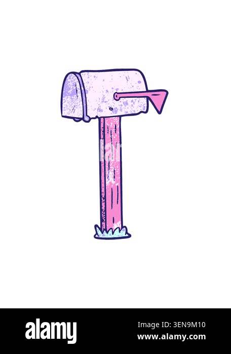 jiggle motion animation of cartoon mailbox Stock Video Footage - Alamy