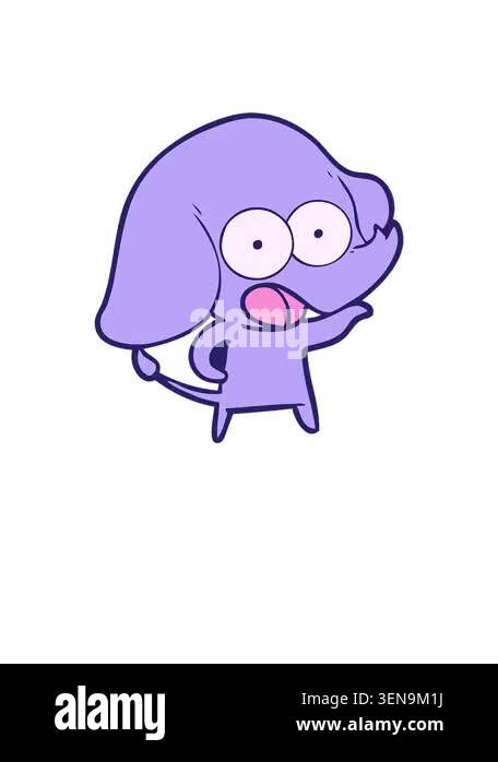 rise and float animation of drawing cartoon elephant Stock Video ...