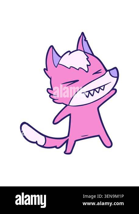 pressure popping animation of angry wolf cartoon design Stock Video ...