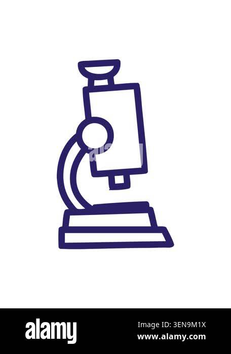 shaking motion animation of microscope and slide symbol icon Stock ...