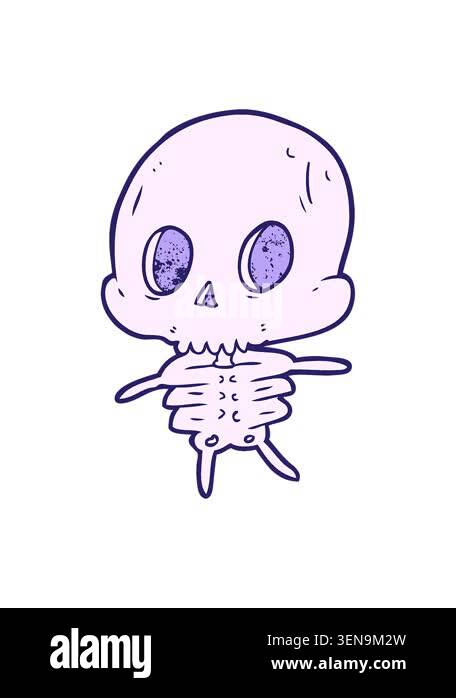 shine light effect animation of cute cartoon skeleton Stock Video ...