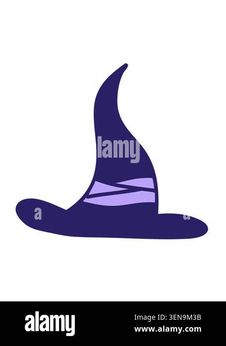 vibrating motion animation of cartoon of a spooky witch hat design ...