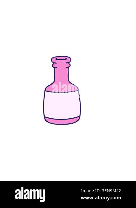 horizontally vibrating animation of cartoon of an old beer bottle Stock ...