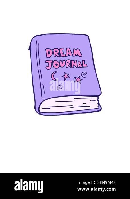rise and float animation of cartoon dream journal Stock Video Footage ...