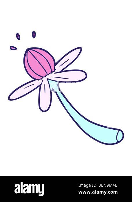 shaking motion animation of fun quirky flower drawing Stock Video ...