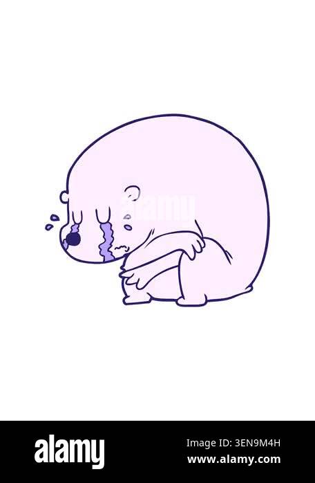 shivering motion animation of big tough polar bear crying Stock Video ...